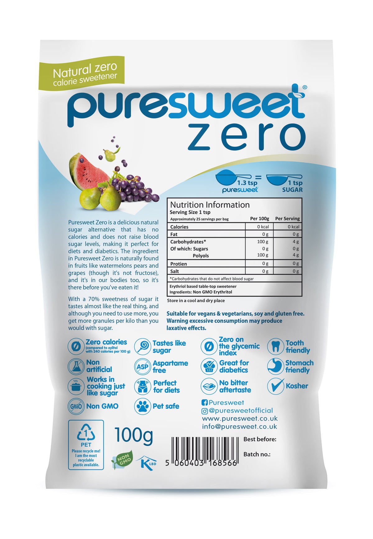 Puresweet Zero® 100g | Puresweet Sweetener